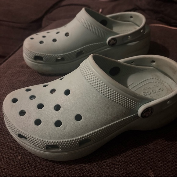 CROCS | Shoes | Crocs Kids Classic Platform Clog Light Blue | Poshmark